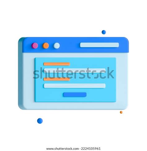 3d Illustration Formbased User Interface Form Stock Illustration
