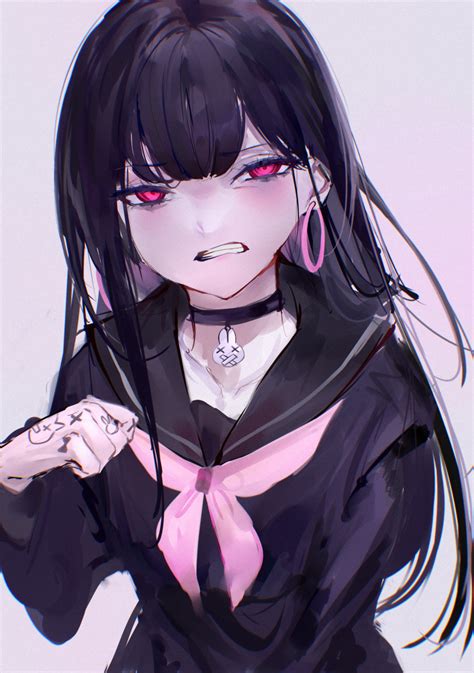 Safebooru 1girl Absurdres Bangs Black Choker Black Hair Black Sailor