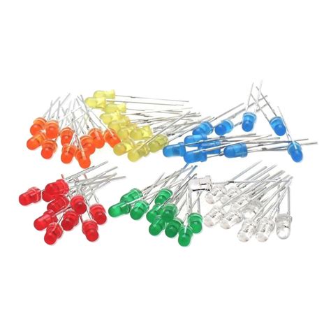 50ชิ้น ไฟ Led 30 Mm 50 Mm ขาว ฟ้า เขียว เหลือง แดง White Blue Green Yellow Red ไดโอดเปล่งแสง