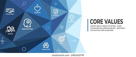 Core Values Web Header Banner Integrity Stock Vector Royalty Free