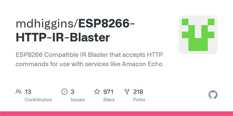 Github Mdhigginsesp8266 Ir Blaster Esp8266 Compatible Ir