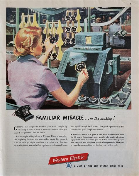 1950 Western Electric Bell Telephone Systems Vintage Advertisement