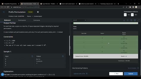 prefix permutation codechef starter 80 problems solution
