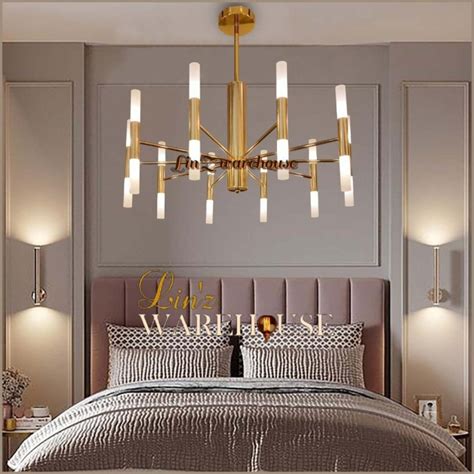 Jual Lampu Gantung Modern Gold Bamboo Led Pendant Light Jakarta Utara Lin Z Warehouse