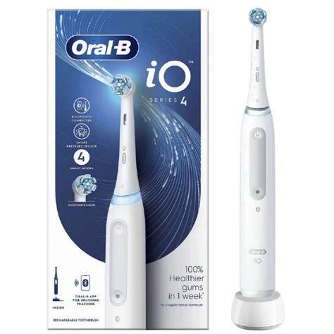 Buy Oral B Io4 Electric Toothbrush White Single Chemist Direct