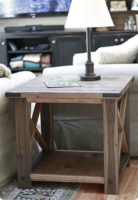 Rustic X End Table KnockOffDecor