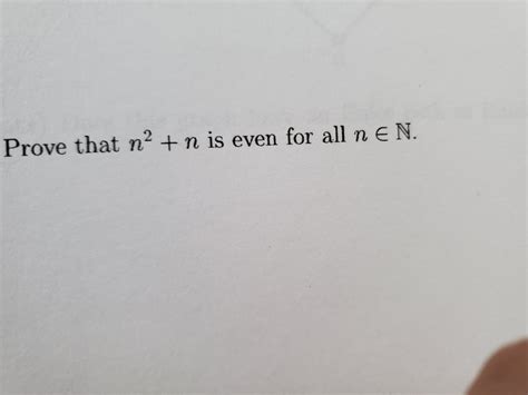 Solved Prove That N2 N Is Even For All N E N