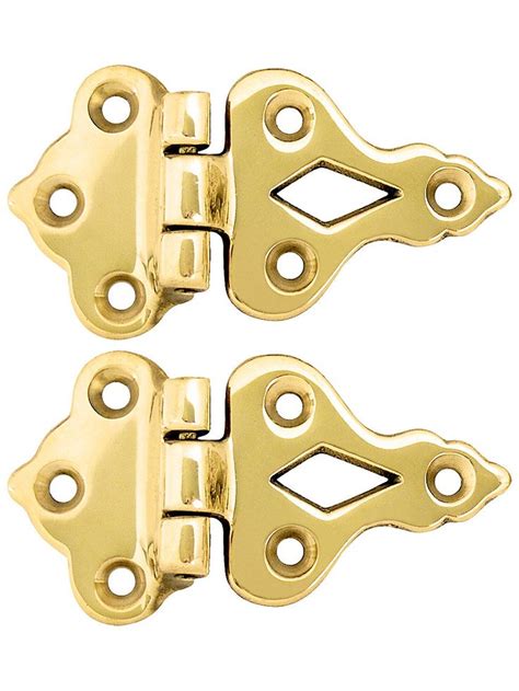 Pair Of Solid Cast Brass 38 Offset Hinges Offset Hinges Box Hinges