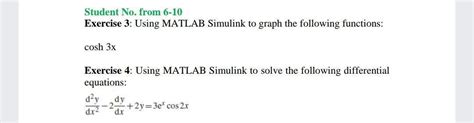 Solved Babe No From Exercise Using MATLAB Chegg Com