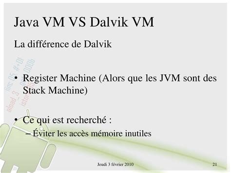 Ppt Dalvik Dex Format Vs Java Bytecode Powerpoint Presentation Free