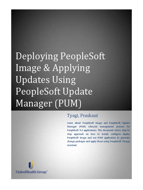 Deploying Peoplesoft Image And Using Pum To Apply Updates Download Free Pdf Oracle Database