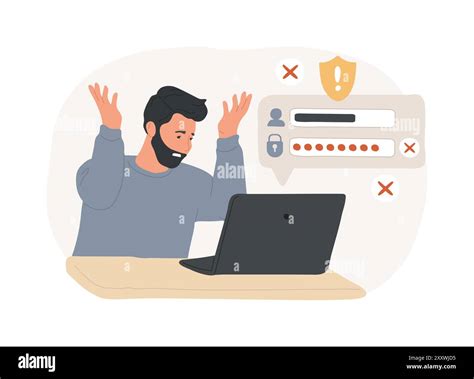 Wrong Password Isolated Cartoon Vector Illustrations Stock Vector Image