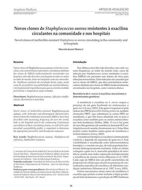 Pdf Novel Clones Of Methicillin Resistant Staphylococcus Aureus Circulating In The Community