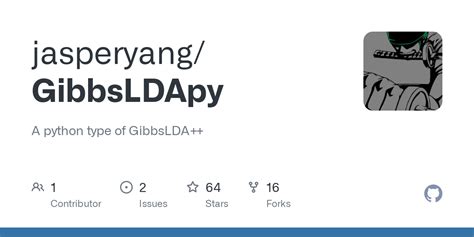 Github Jasperyanggibbsldapy A Python Type Of Gibbslda