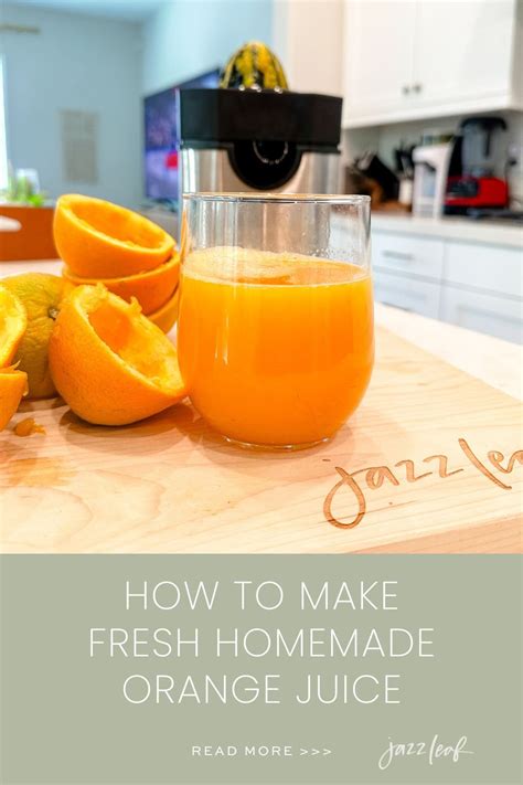 How To Make Fresh Homemade Orange Juice — Jazz Leaf