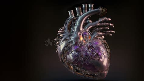 fantastic bionic heart concept neural network generated art stock