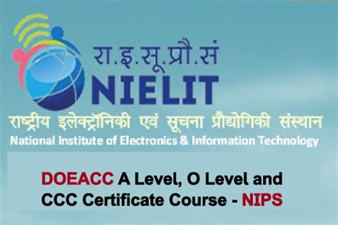 Are You Ready To Learn Nielit Certificate Courses Doeacc O Level A Level And Ccc If Yes Then
