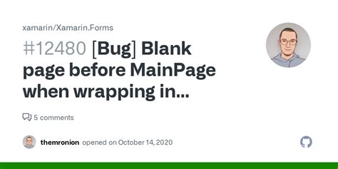 Bug Blank Page Before MainPage When Wrapping In NavigationPage