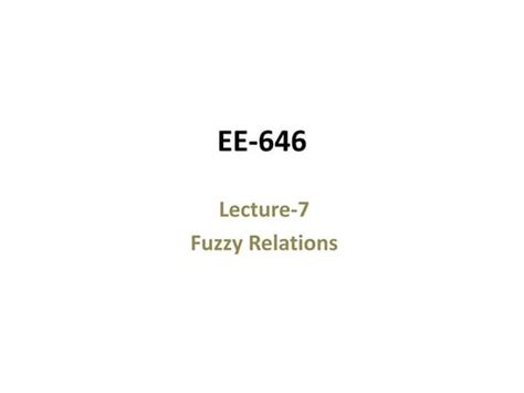 Fuzzy Logic Ppt