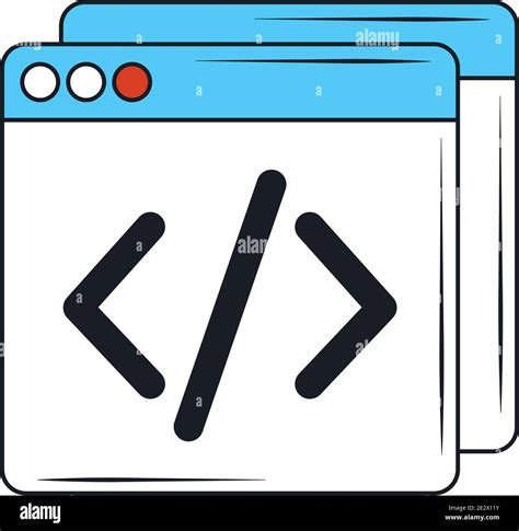 Web Development Coding Language Creation Digital Software Vector Illustration Stock Vector Image