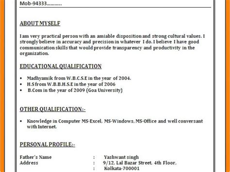 Standard Resume Format Word File 9 Cv Format Word File Theorynpractice Williamson
