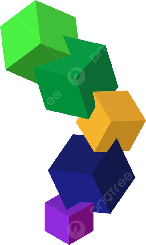 만화 입체 사각형 벡터 요소 광장 만화 기하 Png 일러스트 및 벡터 에 대한 무료 다운로드 Pngtree