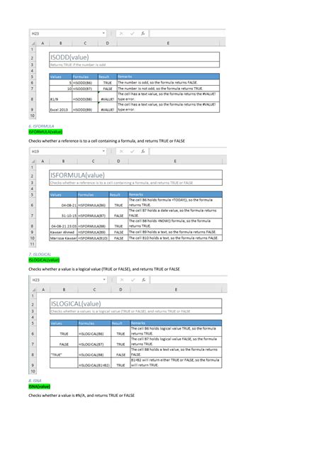 SOLUTION Excel Functions List V Studypool