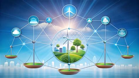 The Energy Ecosystem A Balanced Approach To Power Distribution Generative Ai Stock Illustration