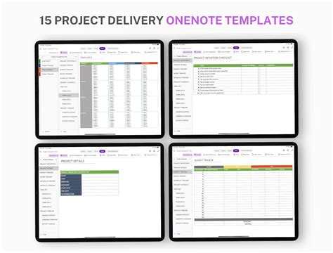 Onenote Digital Planner Project Planner Onenote Project Management Onenote Onenote Template