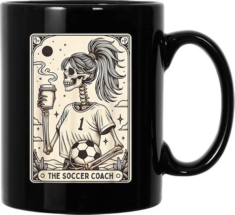 Soccer Coach Tarot Card Halloween Skeleton Soccer Mom Witchy T Shirt