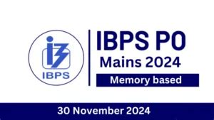 IBPS PO Memory Based Paper 2024 Attempt And Download PDF