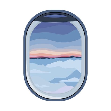 비행기의 현창 비행기 창 프리미엄 벡터