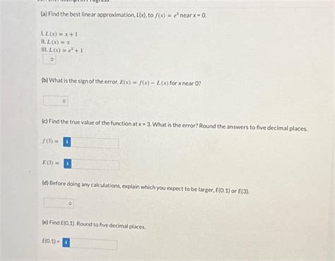 solved a find the best linear approximation l x to