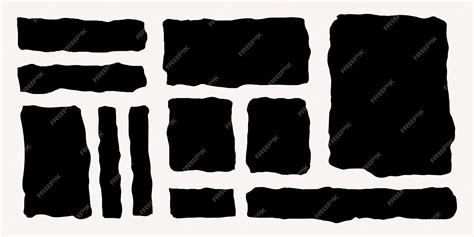 Premium Vector Set Of Black Frames Of Different Shapes And Sizes Made