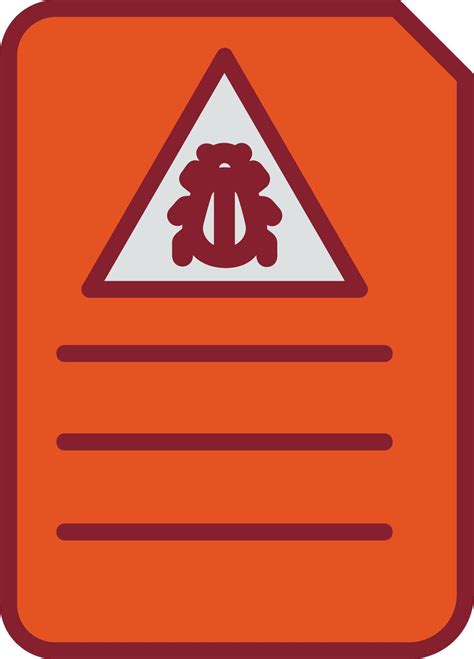 Bug Document Vector Icon 41822220 Vector Art At Vecteezy