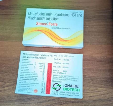 Methylcobalamin Pyridoxine Hci And Niacinamide Injection 2 Ml At ₹ 75 Piece In Panchkula
