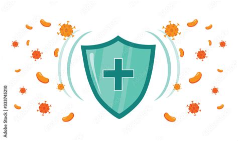 Immune System Logo Immune System Vector Icon Logo Health Bacteria