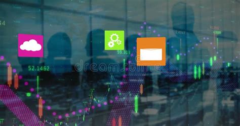 Animation Of Icons Over Data Processing And Cityscape Stock Footage
