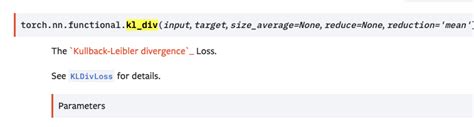 kl div loss doc reference link goes nowhere · issue 27852 · pytorch