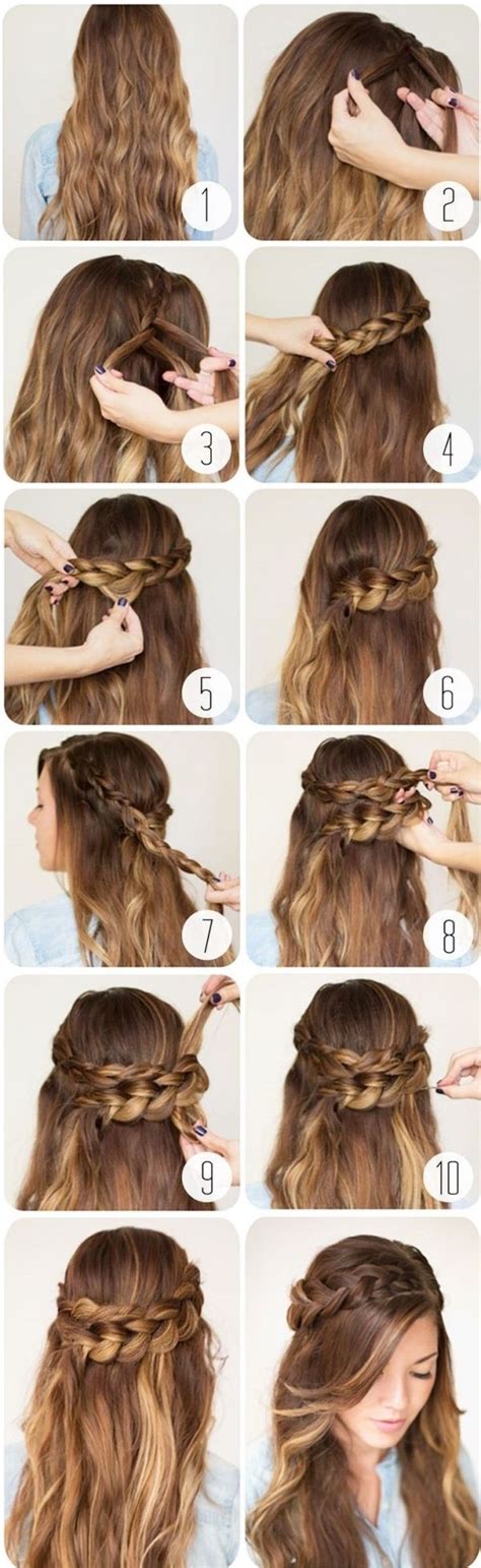 10 моментално најпопуларни фризури со плетенки Hair Braid Crown Tutorial Wrap Around Braid