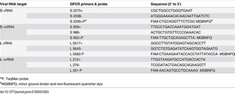 Primers And Probe Sets For Qrt Pcr Download Table