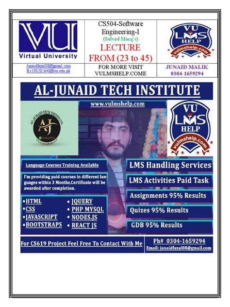 Cs504 Solved Mcqs Final Term By Junaid Pdf Software Testing Computer Program