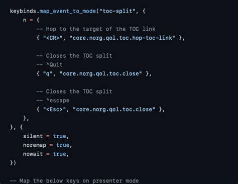 links in the table of contents generated by neorg toc don t work
