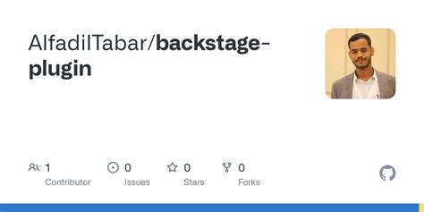 github alfadiltabar backstage plugin