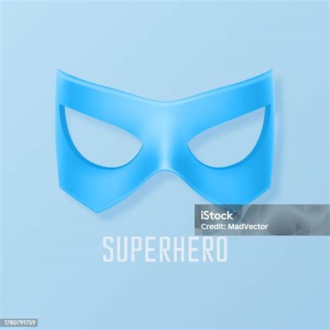 벡터 블루 슈퍼 히어로 마스크 얼굴 캐릭터 슈퍼 히어로 만화책 마스크 근접 촬영 정면도에 그림자로 고립되어 있습니다 슈퍼 히어로 사진 소품 카니발 페이스 마스크 안경 만화책