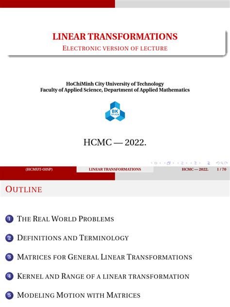 Linear Transformation Pdf Linear Map Matrix Mathematics