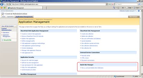 Extendiendo La Sharepoint 30 Central Administration Sharepoint