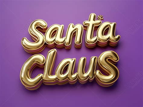 산타클로스 3d 렌더링 문자 쓰기 금 보라색 배경 Png 일러스트 무료 다운로드 Lovepik