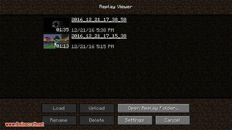 Replay Mod 1192 1182 Record Relive Share Your Experience Mc Modnet