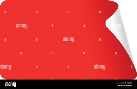 sticky label mockup realistic red rectangular sticky note stock vector